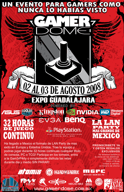Gamer Dome en Guadalajara, 32 horas de video juegos - Artes9