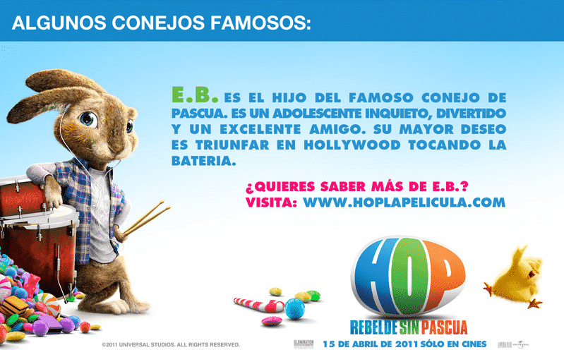 2011 año del Conejo- Universal Pictures presenta HOP - Artes9