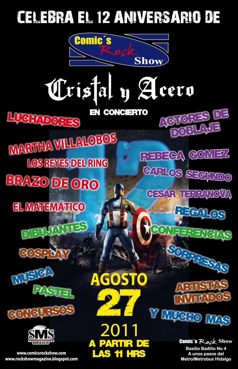 12 Aniversario del Comics Rock Show - Programa - Artes9